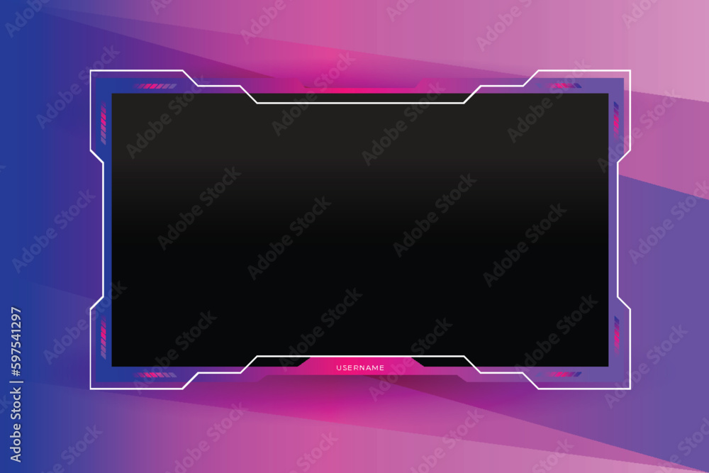Game stream frames or panels. Futuristic frames for live gaming ...