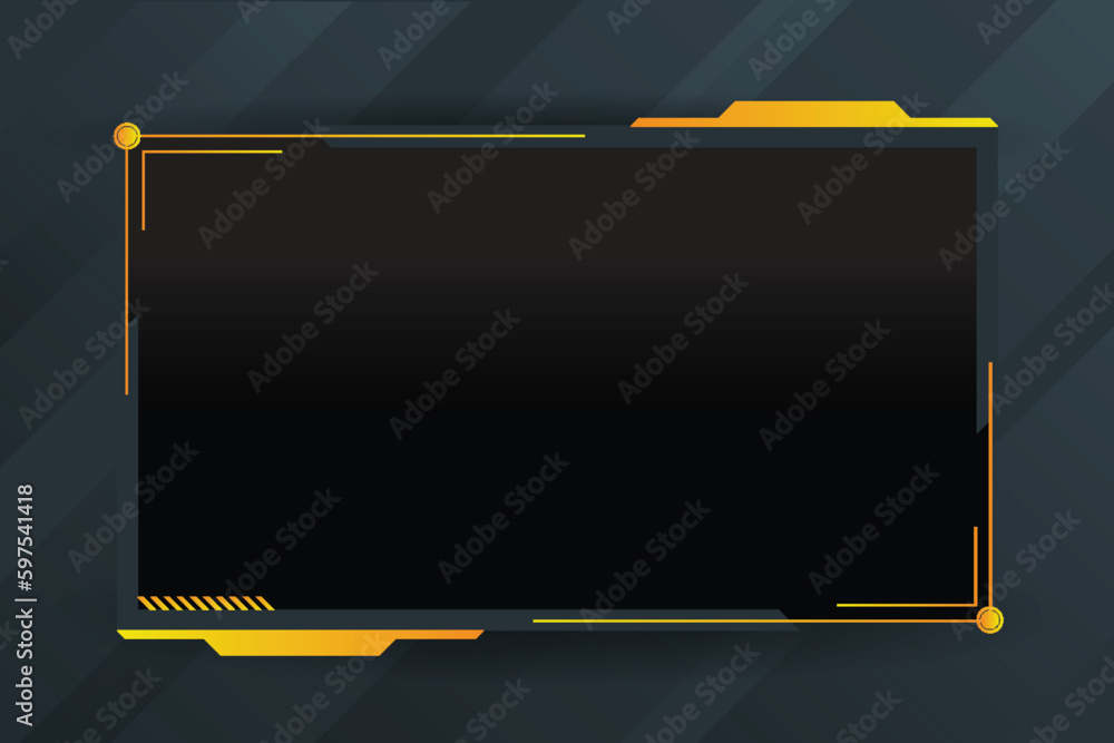 Game stream frames or panels. Futuristic frames for live gaming ...