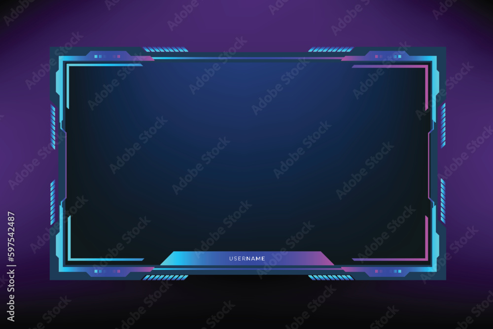 Game stream frames or panels. Futuristic frames for live gaming ...
