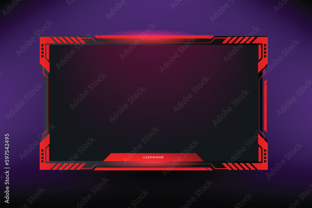 Game stream frames or panels. Futuristic frames for live gaming ...