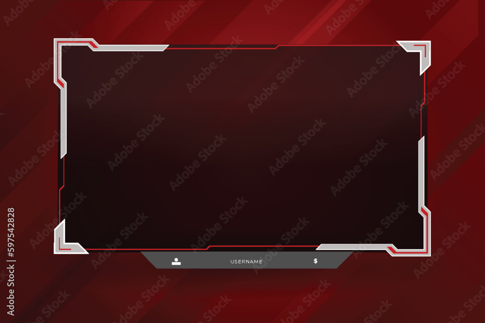 Game stream frames or panels. Futuristic frames for live gaming ...