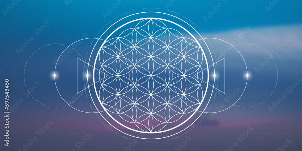 Flower of life. Tree of life. Sacred geometry spiritual new age ...