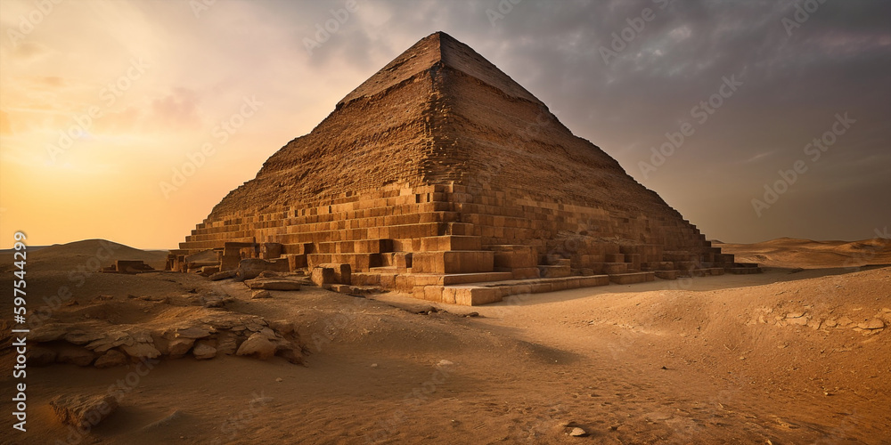 An ancient, grand pyramid, with hidden chambers and forgotten pharaohs ...
