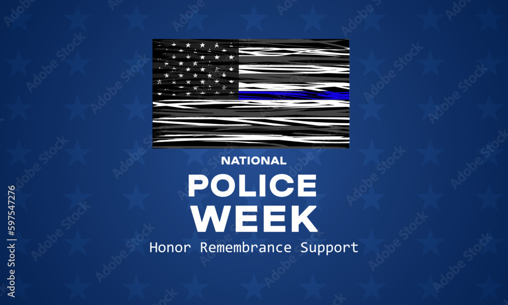 National Police Week background. Poster, card, banner and background ...