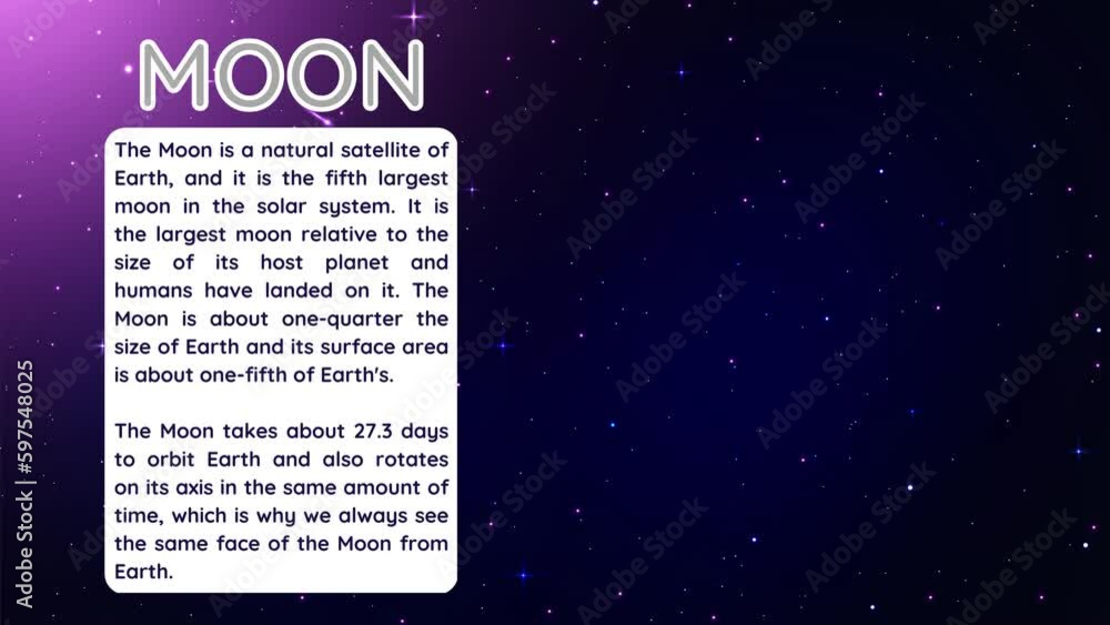 Space Facts Science Presentation. Solar system planet, comet, sun and ...