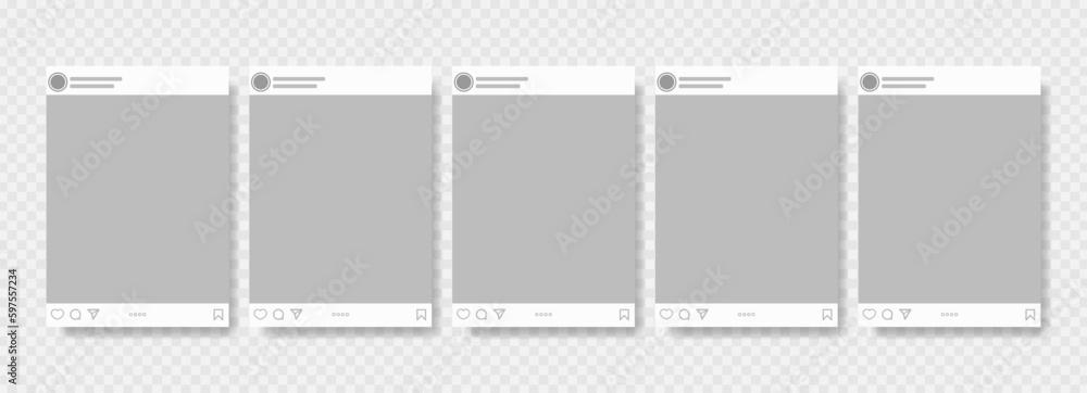 Social media photo frame layout vector quote template. Vector ...