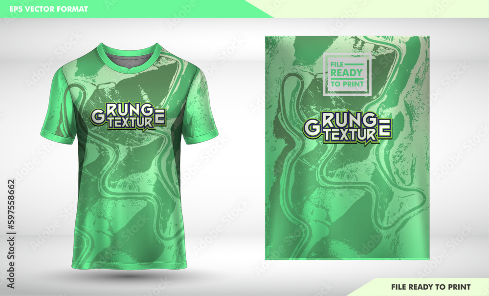 Mint green Soccer jersey pattern design. Abstract pattern on blue ...