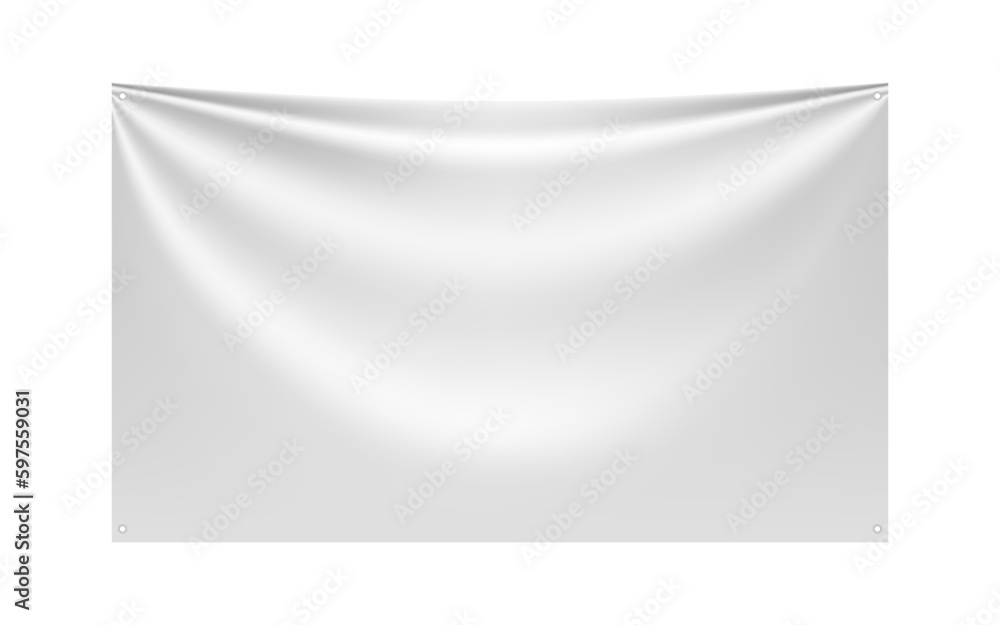 vector textile fabric banner mockup Stock Vector | Adobe Stock