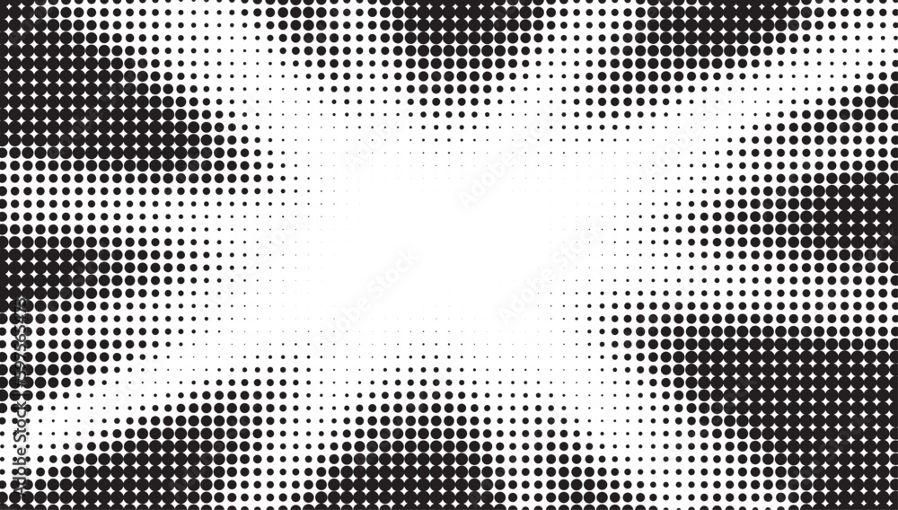Halftone gradient sun rays pattern. abstract halftone vector dots ...