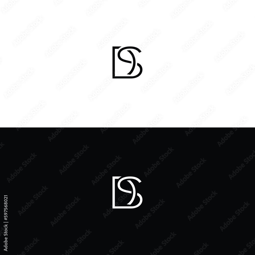 Initial based modern and minimal Logo. DS SD letter trendy fonts ...