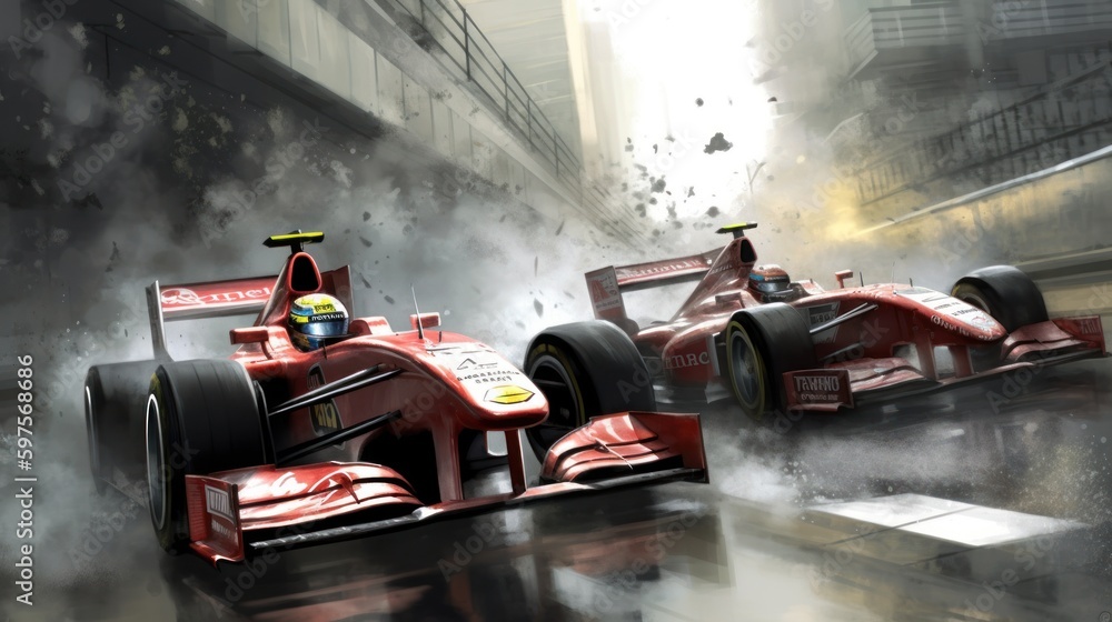 Racing Game Art Wallpaper Background Stock Illustration | Adobe Stock