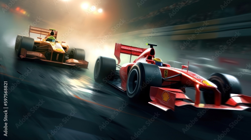Racing Game Art Wallpaper Background Stock Illustration | Adobe Stock