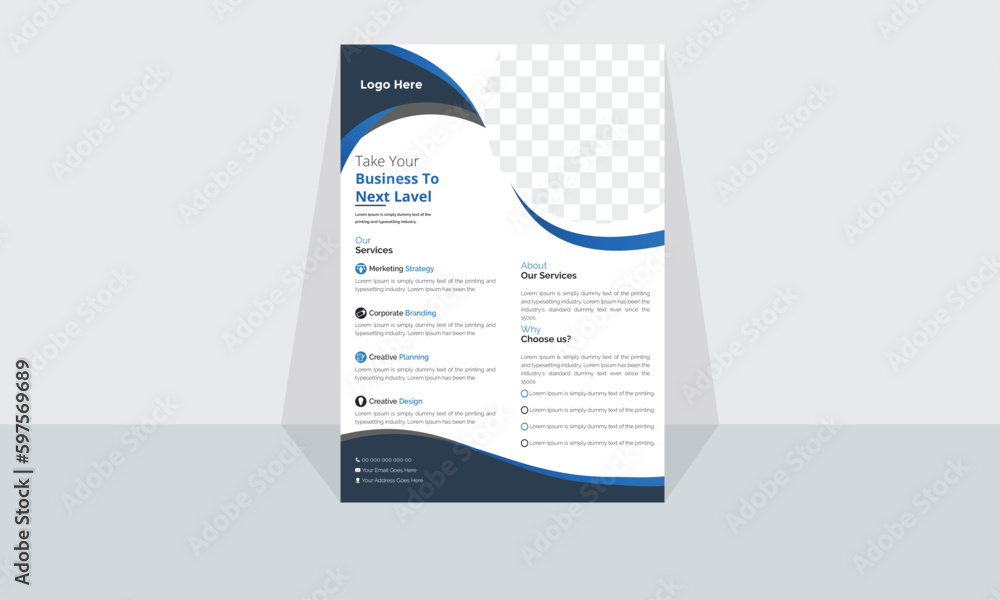 Modern Corporate and Creative Business Flyer Design Template Horizontal ...