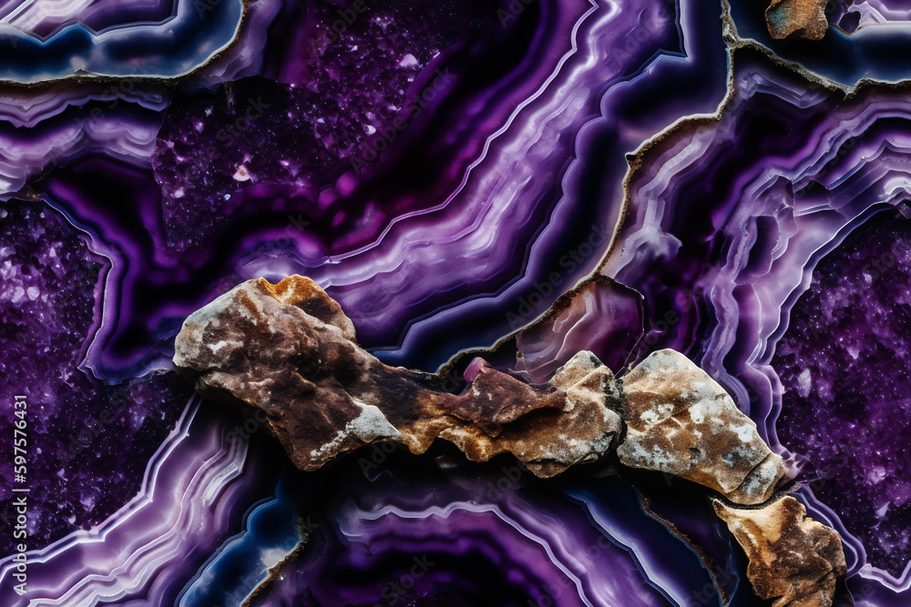 AI generated seamless texture background of Amethyst mineral. Stock ...