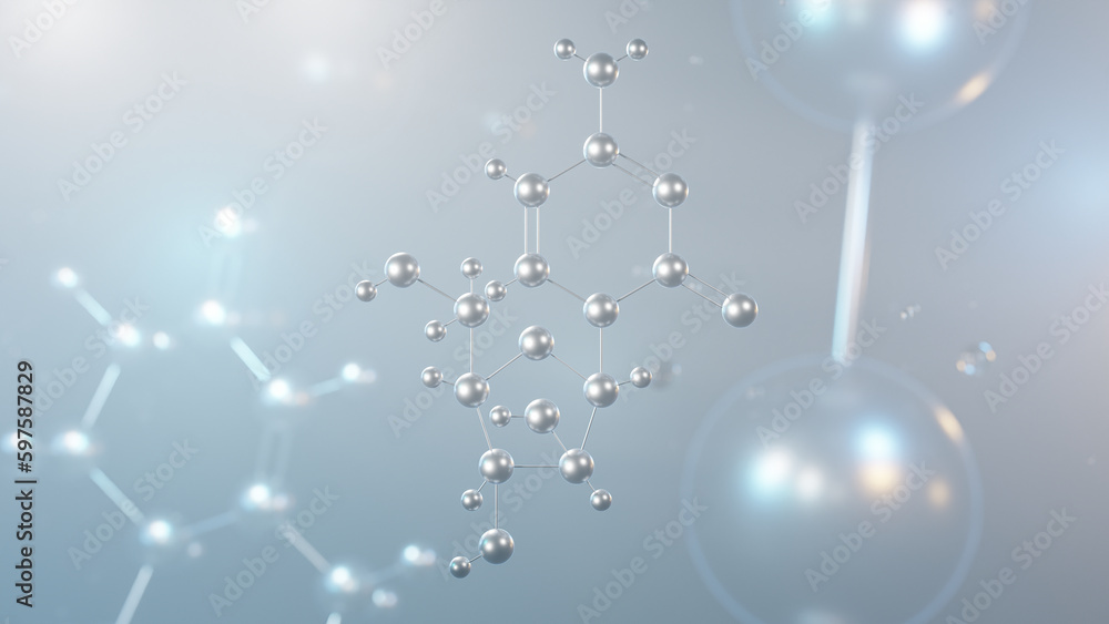 cytarabine molecular structure, 3d model molecule, cytosine arabinoside ...