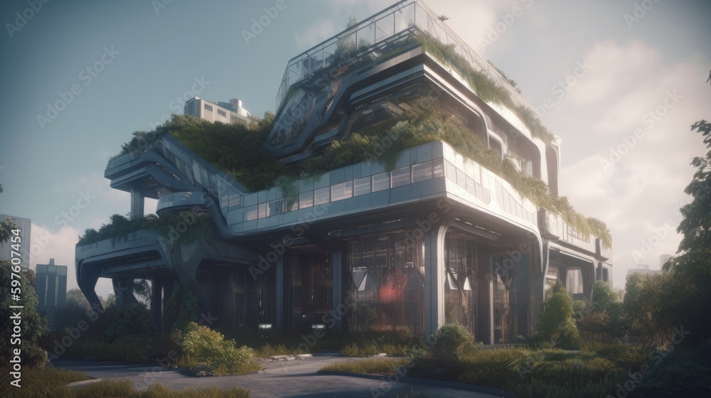 Futuristic Building with a Rooftop Greenhouse Showcased in Insane ...