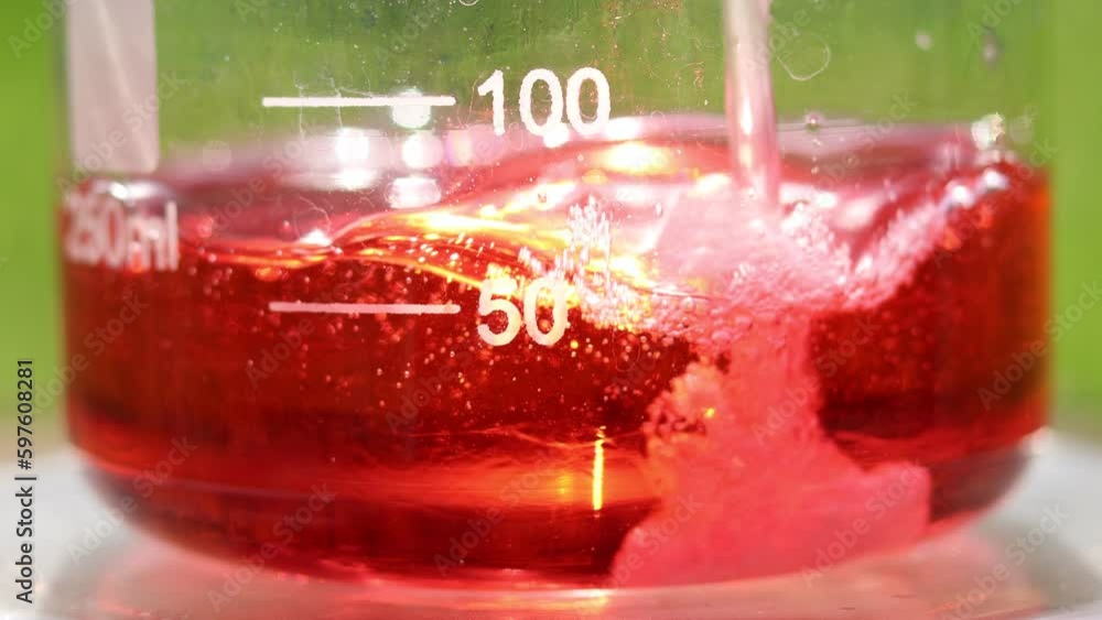 Vídeo do Stock: Violent chemical reaction in outdoor. Neutralization of ...