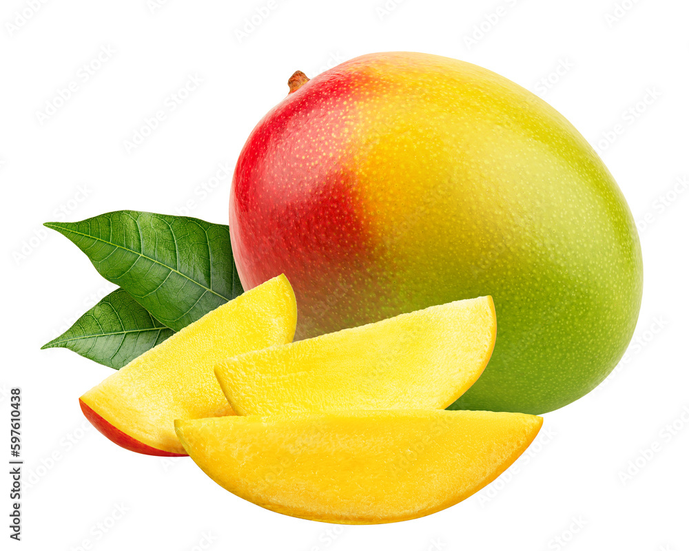 Mango isolated on white background, full depth of field Stock Photo ...