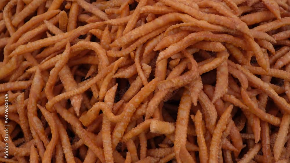 Kucho Nimki (Brown Color), handmade crunchy salty snack food. Locally ...