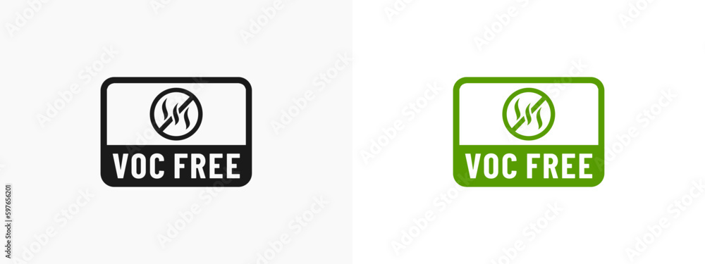 Best VOC Free Label or VOC Free Mark Vector Isolated in Flat Style ...
