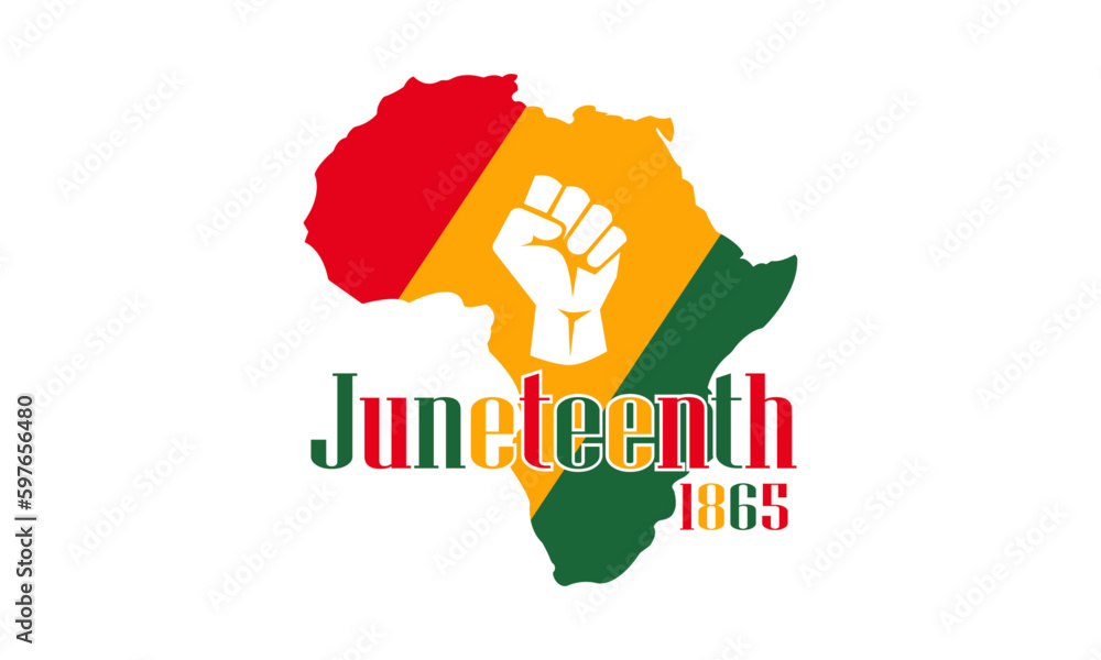Juneteenth 1865 African-American Black history Vector and Clip Art ...