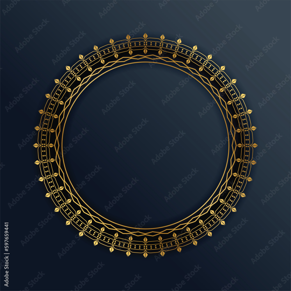 golden lace frame background for ethnic and indian art Stock Vector ...