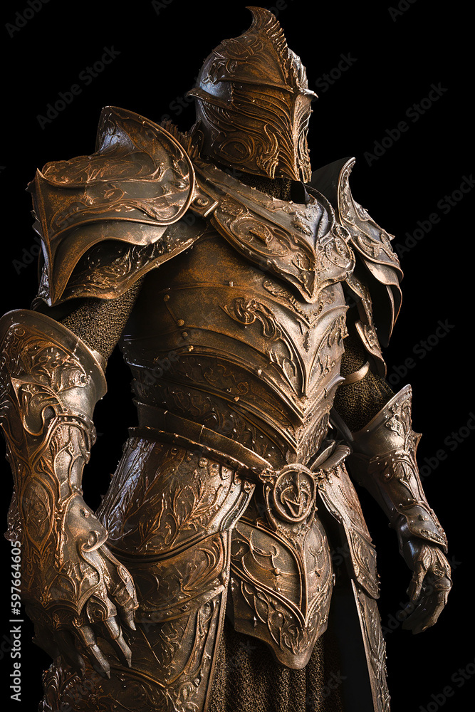 Fantasy King's Armor. Generative AI. A digital painting of the armor of ...