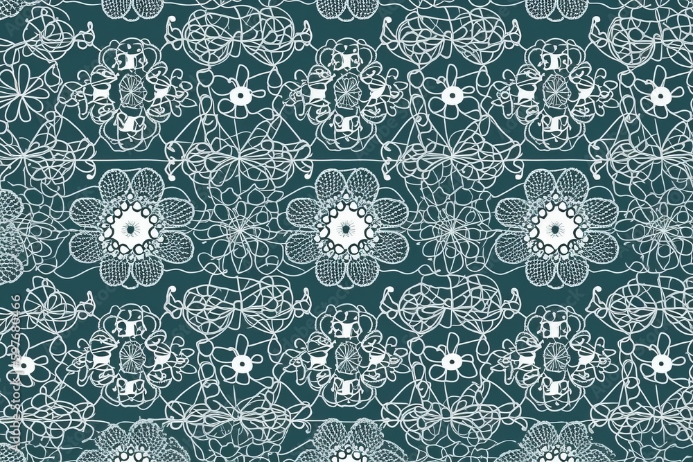 seamless lace themed pattern with Blue Dianne background, seamless ...