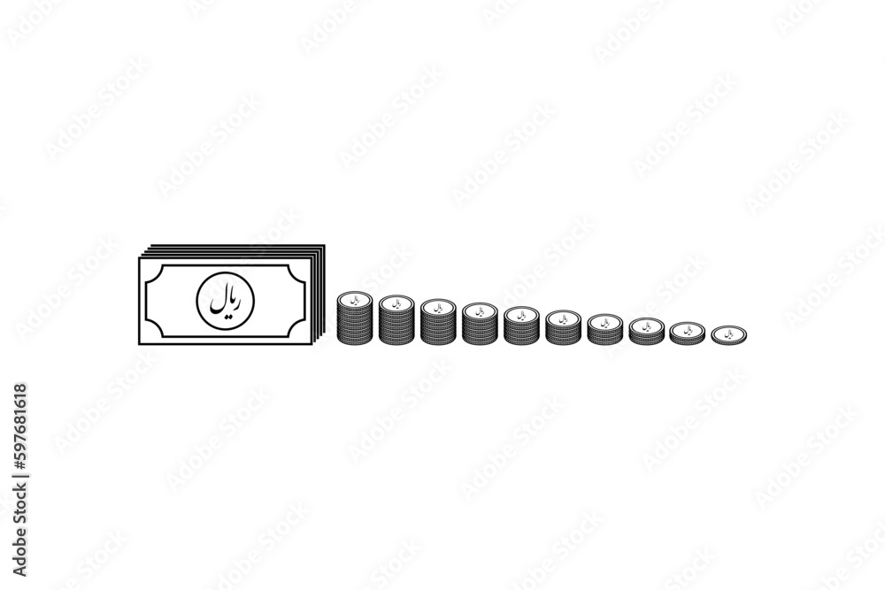 Iran Currency Icon Symbol. Iranian Rial, Iranian Riyal. IRR Sign ...