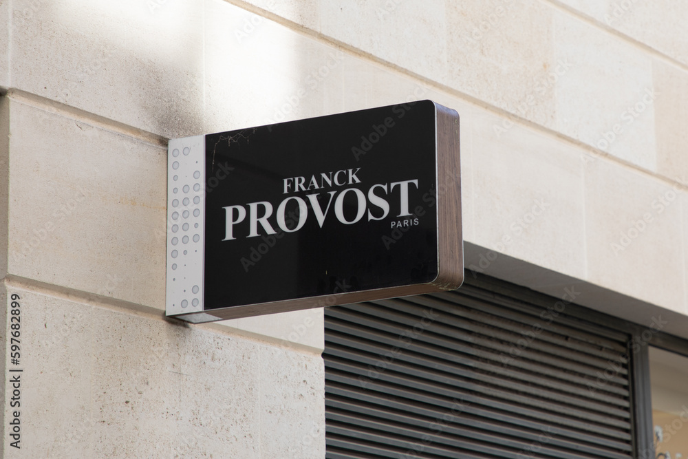 franck provost logo sign and brand text chain signboard of salon facade ...