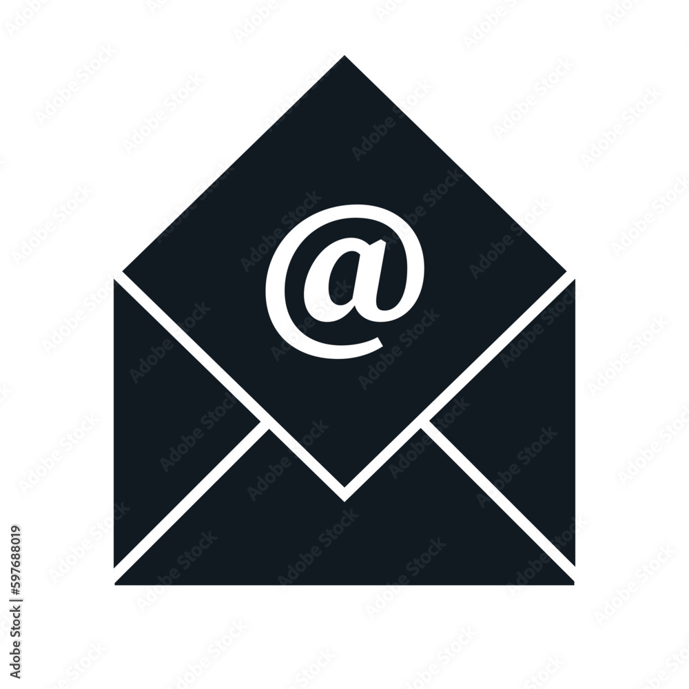 Envelope mail icon template, email icon vector, contacts message send ...