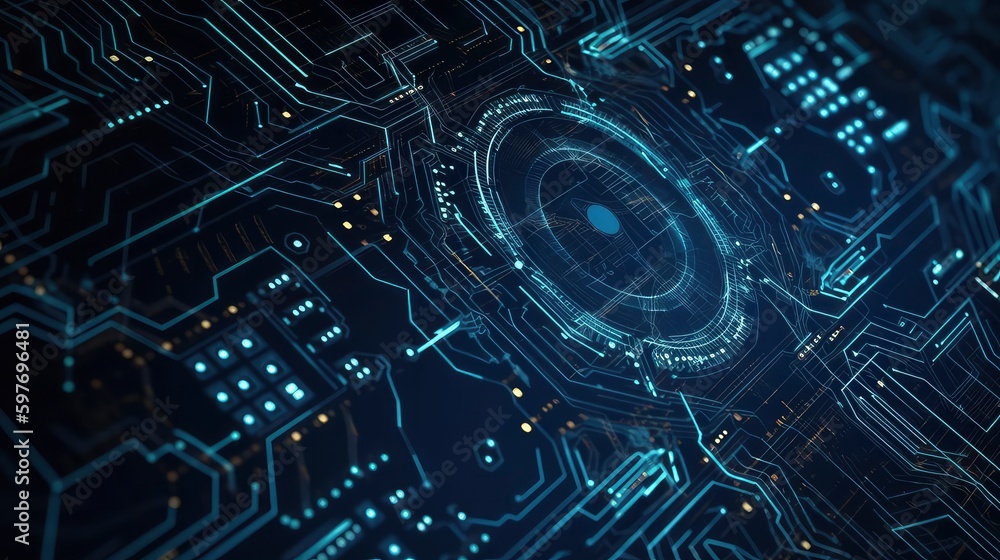 Artificial intelligence technology wallpaper and background. Stock ...