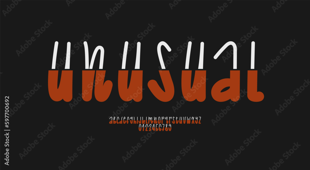 Fun playful font, alphabet in the comic style, fun rounded thin thick ...