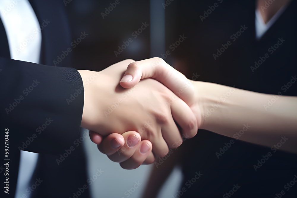 ภาพประกอบสต็อก People shake hands as hello. welcome, introduction ...