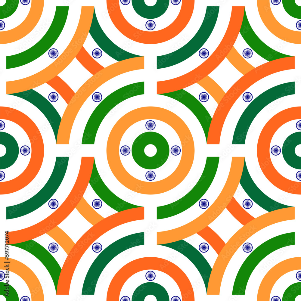 india flag pattern. line background. vector illustration Stock Vector ...