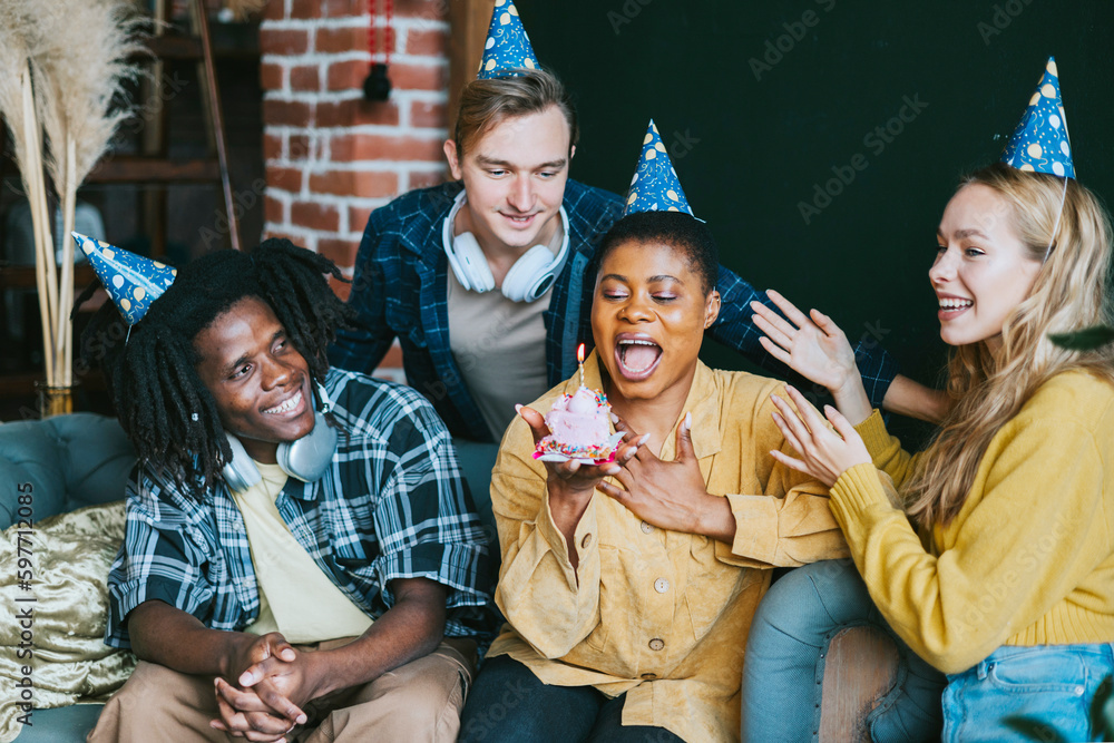 diversity and international group of young people friends students ...