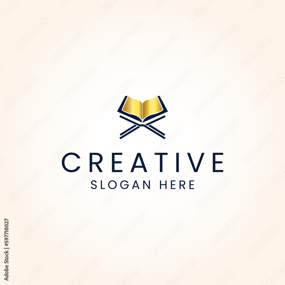 Al quran logo islamic logo and book logo vector image Stock Vector ...