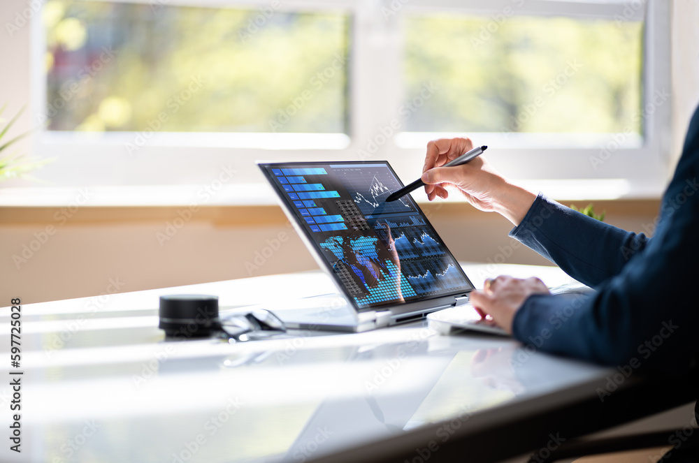 KPI Business Data Dashboard Analytics Stock Photo | Adobe Stock