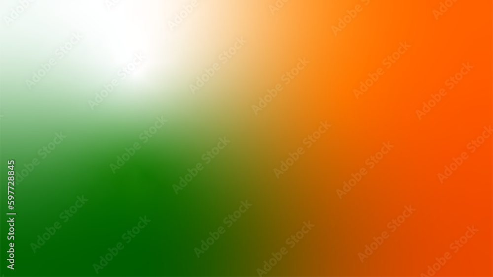 Indian tricolor orange saffron white green flag gradient background ...