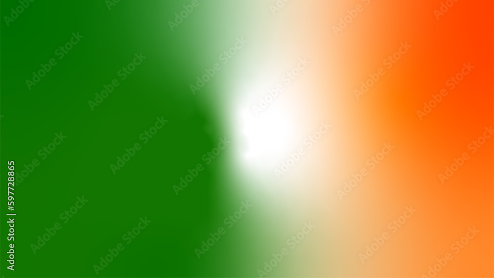 Indian tricolor orange saffron white green flag gradient background ...