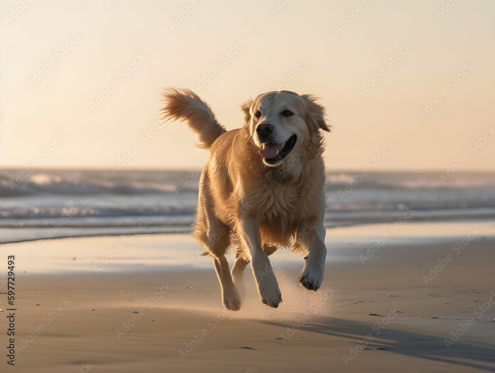 Golden Retrievers are medium to large-sized dogs with a muscular build ...