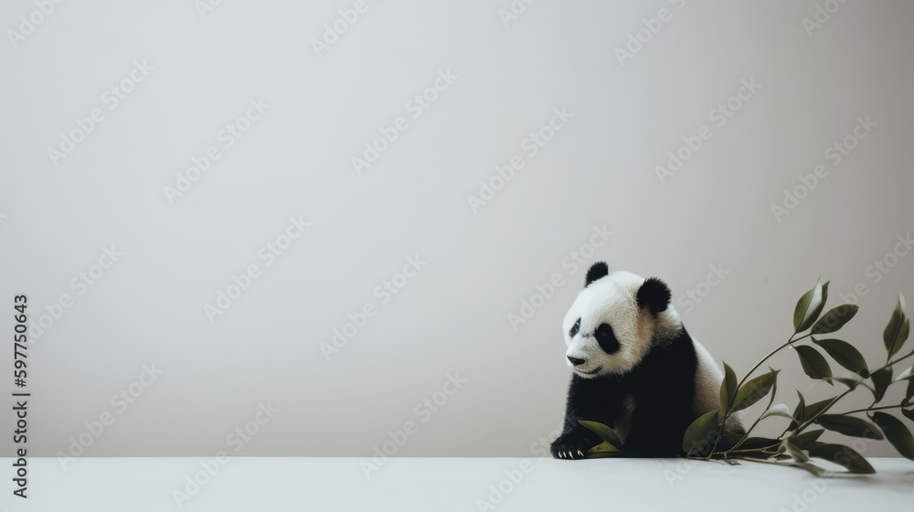 Minimalist Panda Photography, Endearing Simplicity, Serene Wildlife ...