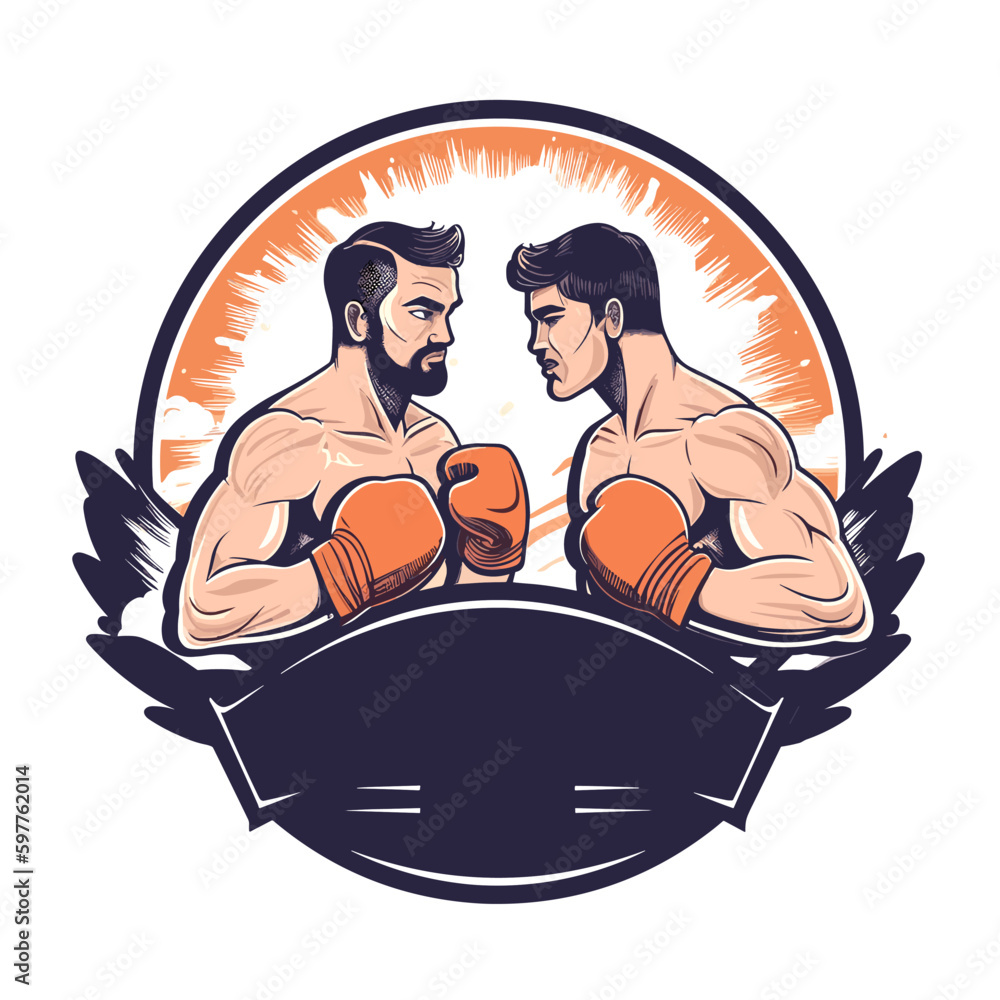 Boxing ring, Boxing match, Martial arts trainer. cartoon vector ...