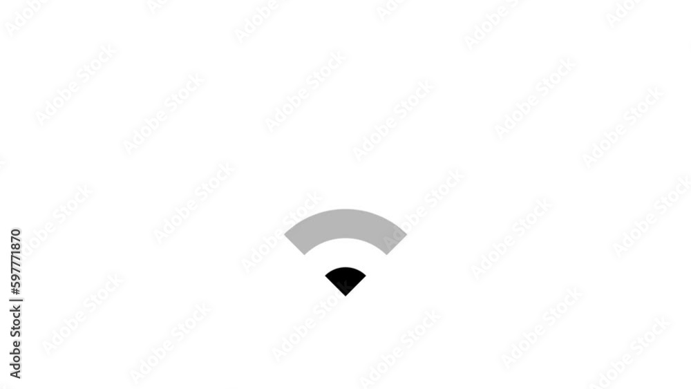 Wireless signal symbol, Animated icon on transparent background, alpha ...