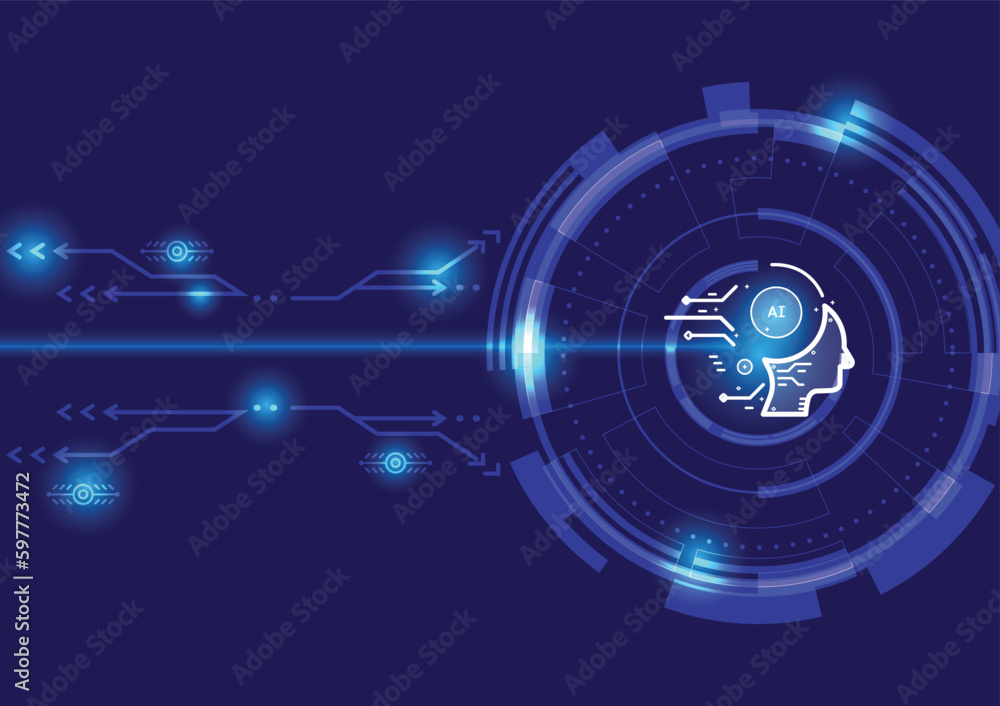 technology vector infographic Artificial intelligence, machine learning ...