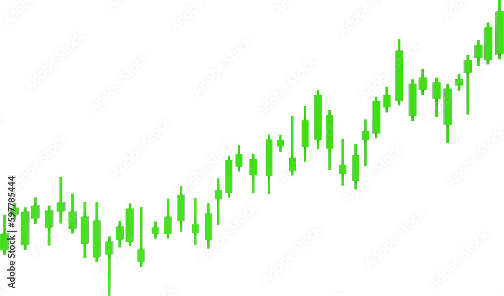 green stock price chart, bull market, up ,stock index graphics ...