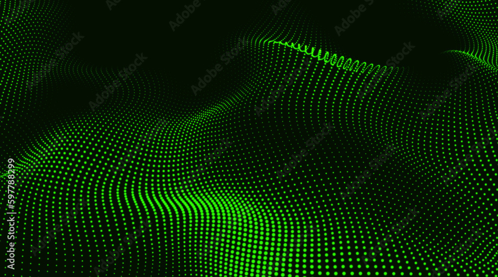 Green color background animation cyber or technology background ...