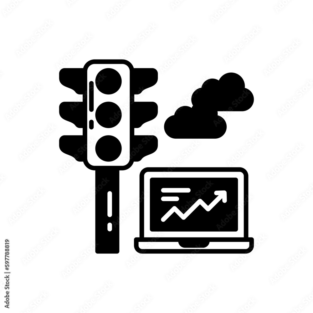 Smart Traffic Management icon in vector. Illustration Stock Vector ...