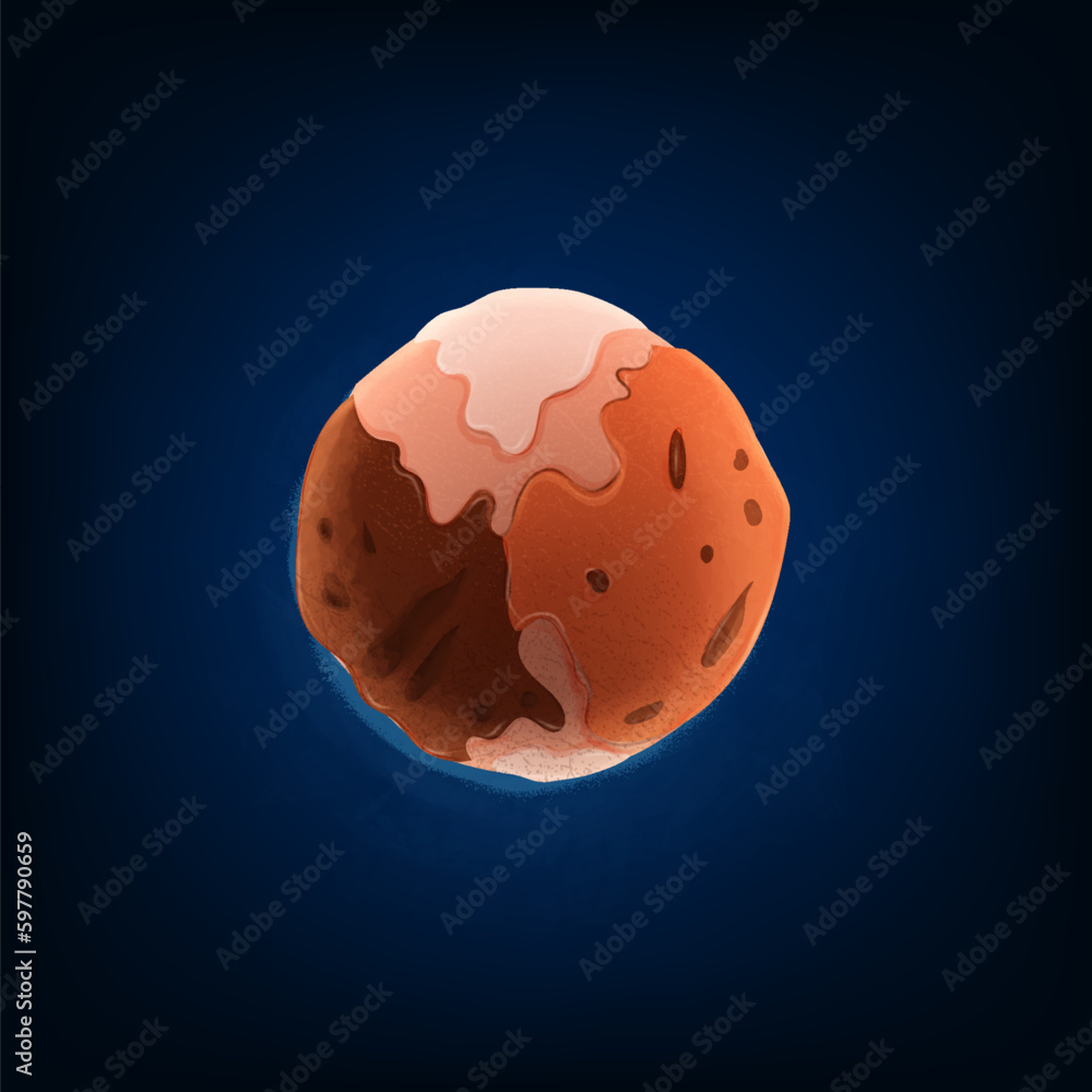 pluto cartoon icon for science lesson Stock Vector | Adobe Stock