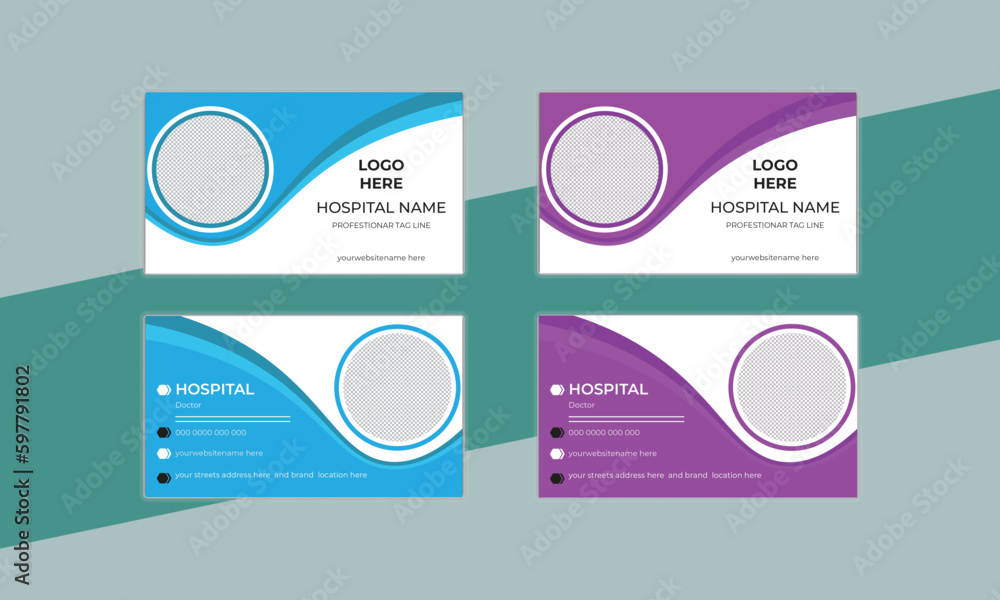 professional medical style business card Design , Healthcare Business ...